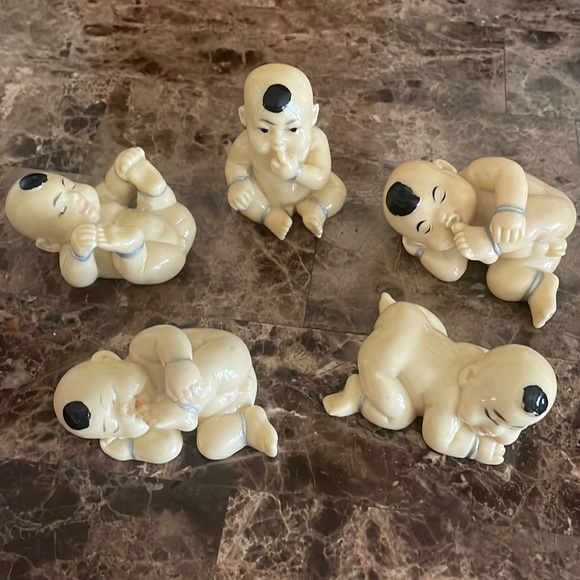Other | 5 Happy Baby Figurines | Poshmark